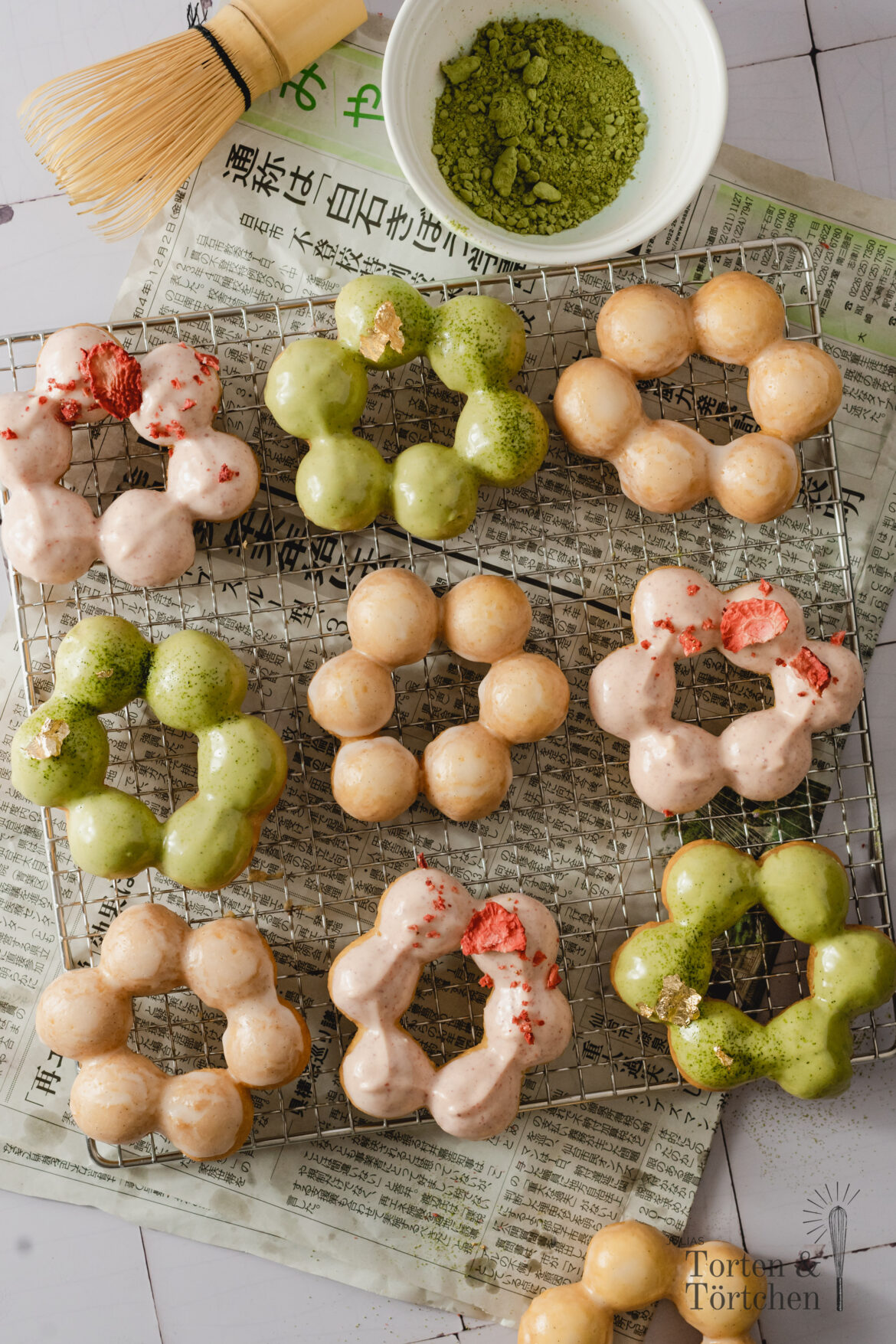 Hübsche pastellige Mochi Donuts aus Japan